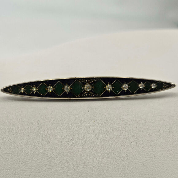 unbranded | Jewelry | Vintage Pierre Bex Style Art Deco Enamel Green ...